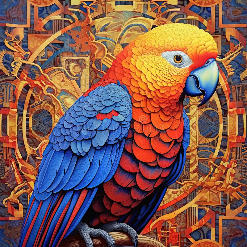 Illustration of a Animal and Abstract Art, AI Generated Stock ...