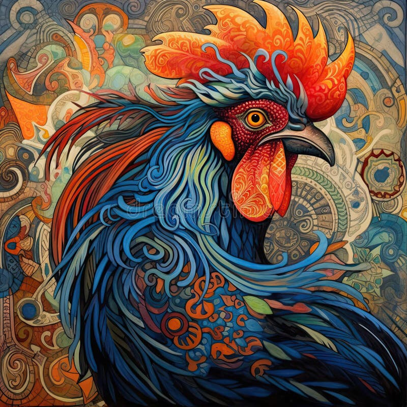 Illustration of a Animal and Abstract Art, AI Generated Stock ...