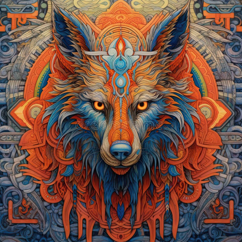 Illustration of a Animal and Abstract Art, AI Generated Stock ...