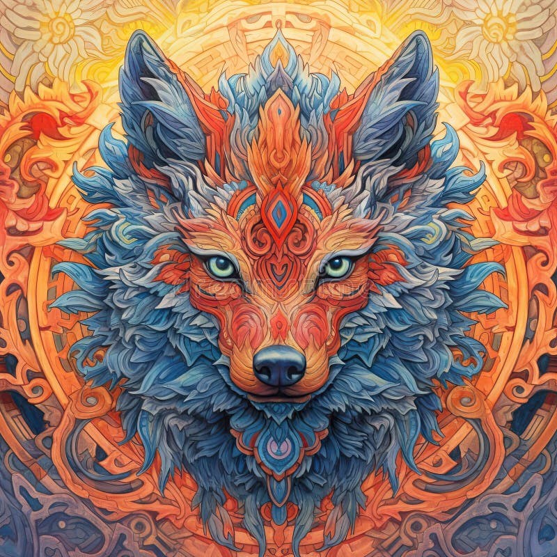 Illustration of a Animal and Abstract Art, AI Generated Stock ...