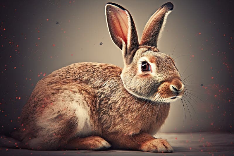 Illustration Animal Bunny Easter Setting Studio Rabbit Young Stock ...