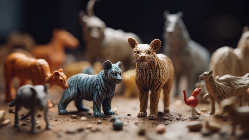 Illustration of Animal Toy Sets Stock Illustration - Illustration of ...