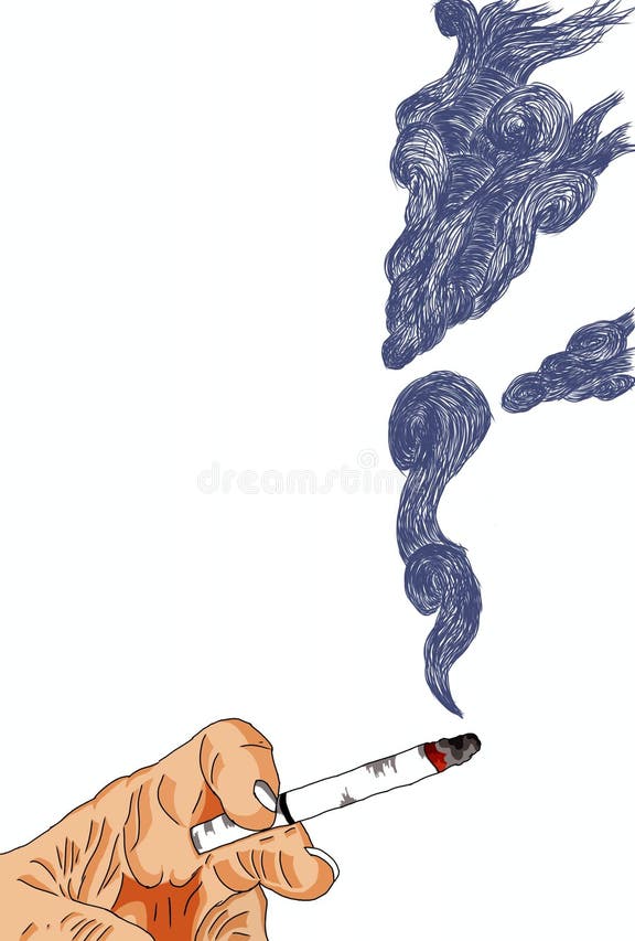 Illustration of an Animated Smoker Stock Illustration - Illustration of ...