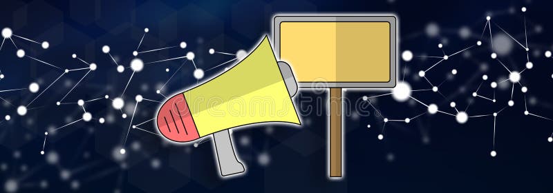 Concept of announcement stock illustration. Illustration of ...