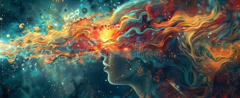 Illustration of Annual Collective Mind Concept Art Exploding Min Stock ...