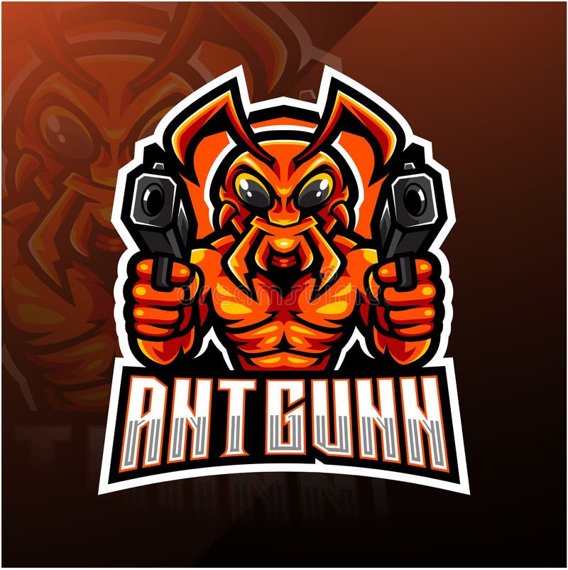 Ant Gunner Esport Mascot Logo Stock Vector - Illustration of insect ...