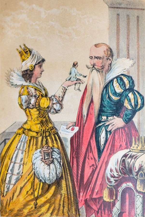 Gulliver Travels Illustration, the King and Queen of Brobdingnag, Who ... Gulliver Travels Illustration, the King and Queen of Brobdingnag, Who ...