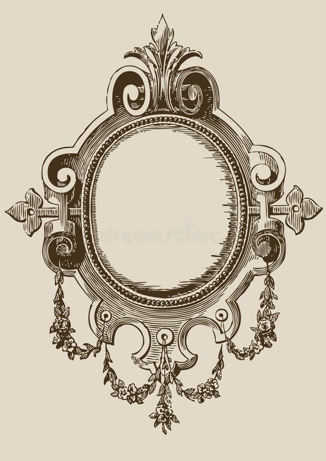 Illustration of Antique Mirror Stock Vector - Illustration of mirror ...