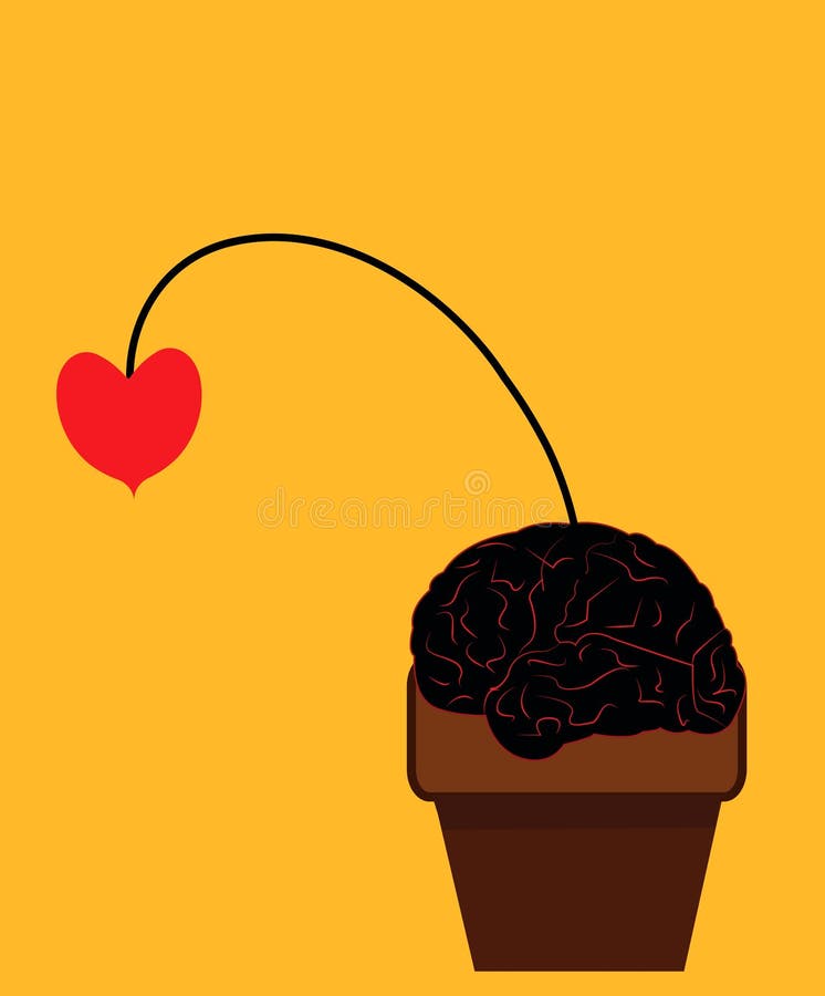 Illustration of an Apple Brain Eaten Stock Illustration - Illustration ...