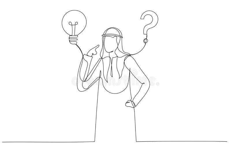 Illustration of Arab Businessman Think of Solution To Solve Problem ... Illustration of Arab Businessman Think of Solution To Solve Problem ...