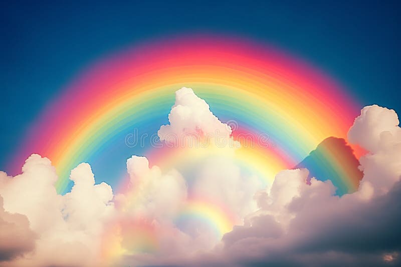 Illustration of Arranged in the Sky Stop Method Rainbow, Generative Ai ...