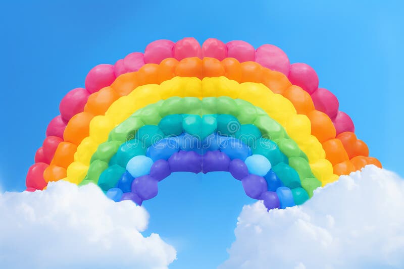 Illustration of Arranged in the Sky Stop Method Rainbow, Generative Ai ...