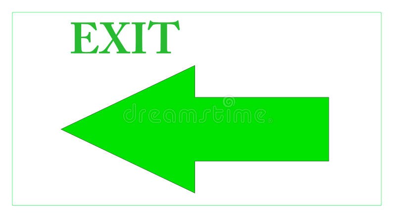 Exit Sign Left Arrow Stock Illustrations – 1,105 Exit Sign Left Arrow ...