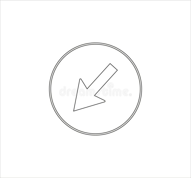 Isolated Arrow Inside Button Design Stock Illustrations – 513 Isolated ...