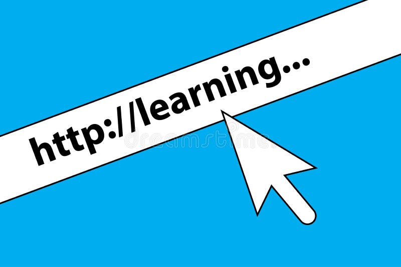 Learning URL stock vector. Illustration of pointing, address - 98135643