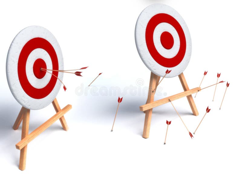 Target Two Arrows Stock Illustrations – 502 Target Two Arrows Stock ...