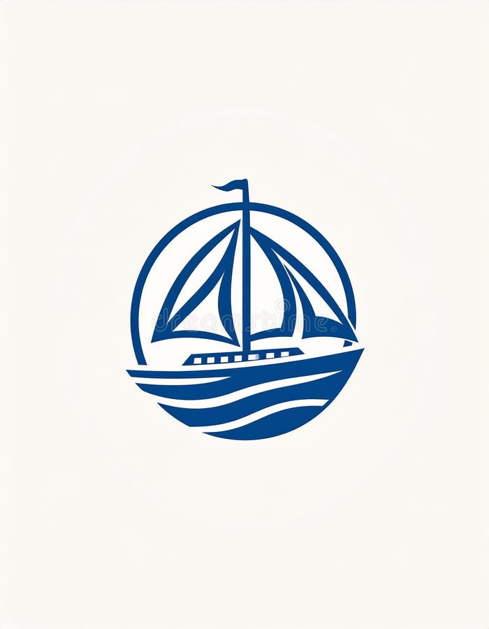 Illustration Art of a Boat Logo with Isolated Background Stock ...