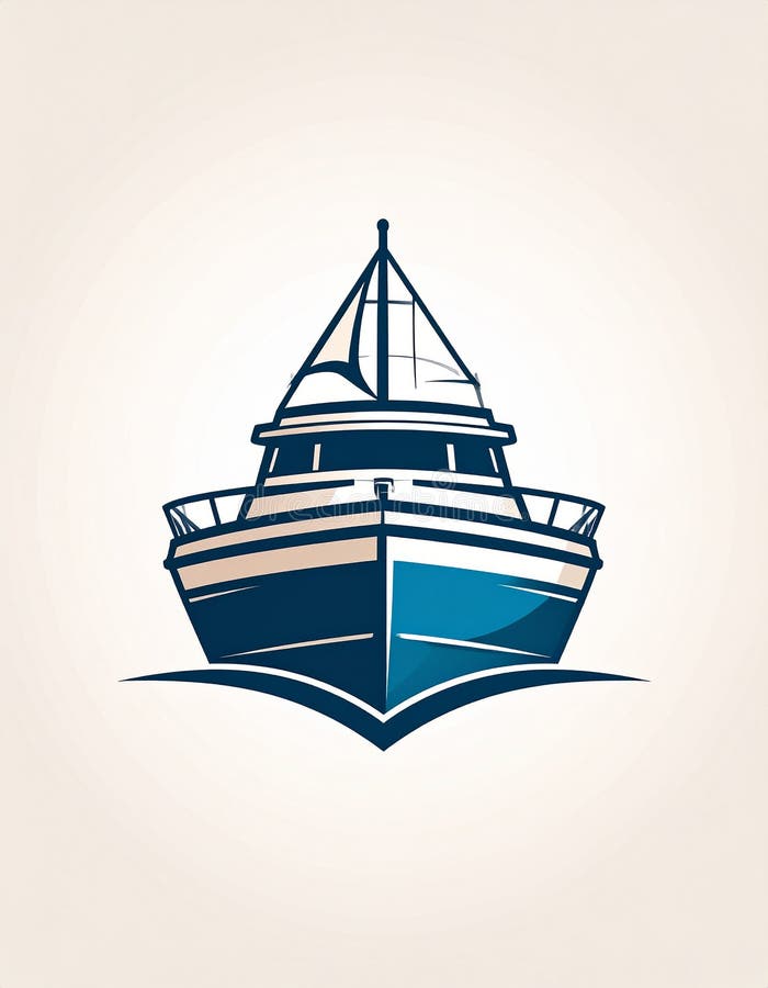 Illustration Art of a Boat Logo with Isolated Background Stock ...