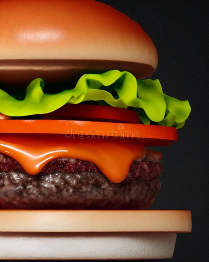 Illustration Art Burger Looks Yummy Stock Illustration - Illustration ...