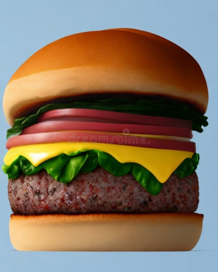 Illustration Art Burger Looks Yummy Stock Illustration - Illustration ...
