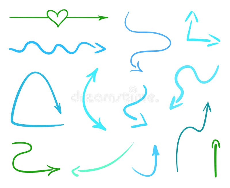 Different Colour Arrows Set Stock Illustrations – 244 Different Colour ...