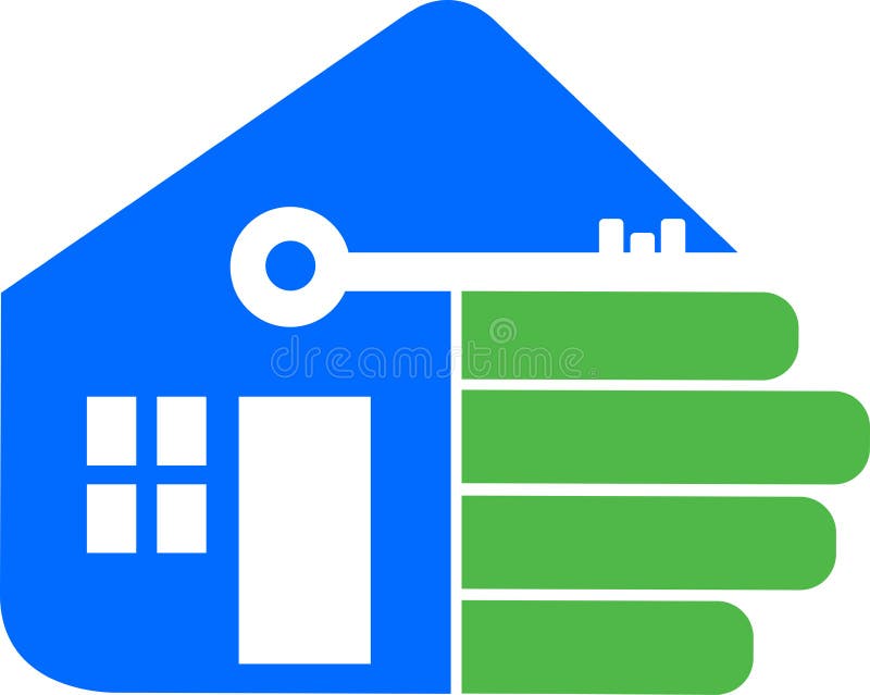 Hand and home vector stock vector. Illustration of simple - 78131008