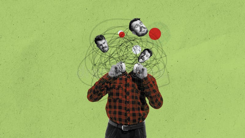 Dissociative Identity Disorder, Representing Multiplicity of Self. Man ...