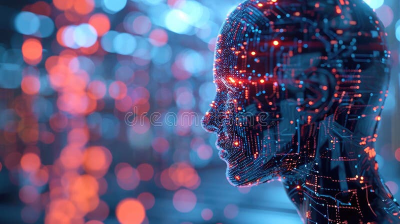 Illustration of Artificial Intelligence and Humans Stock Illustration ...
