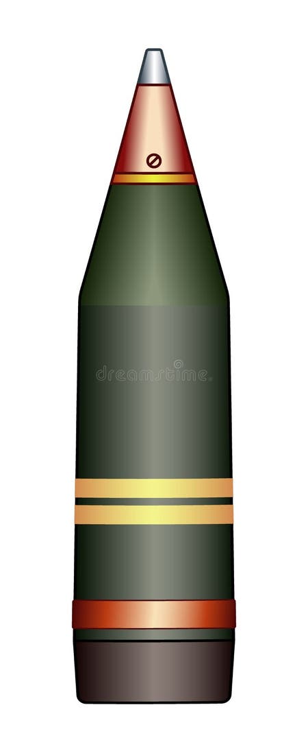 Artillery Shell Illustration Stock Vector - Illustration of missile ...