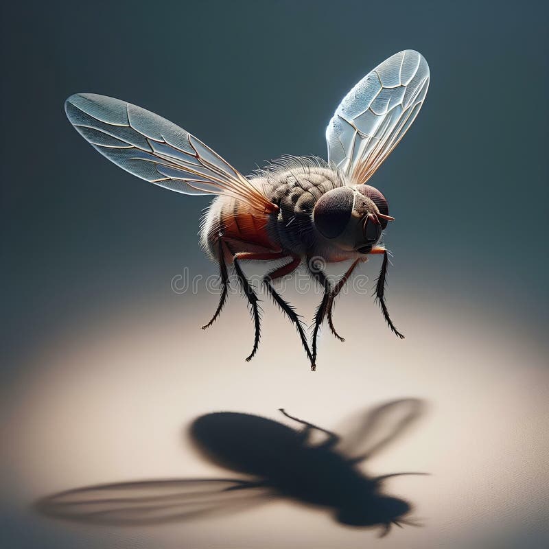 Illustration with Artistic Details of a Fly Stock Photo - Image of ...