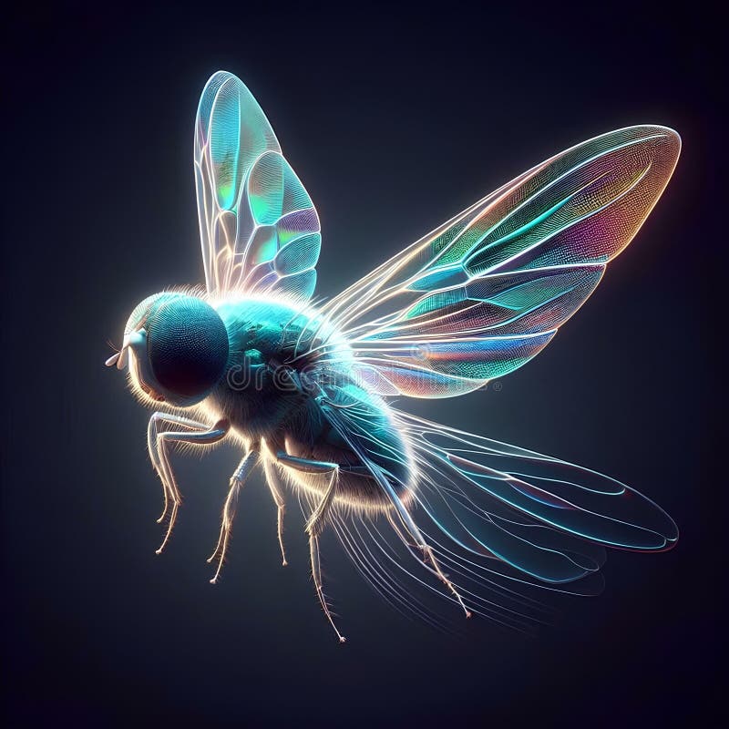 Illustration with Artistic Details of a Fly Stock Image - Image of ...