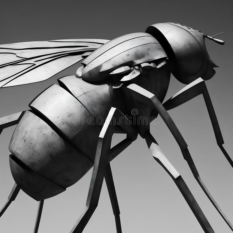 Illustration with Artistic Details of a Fly Stock Photo - Image of ...