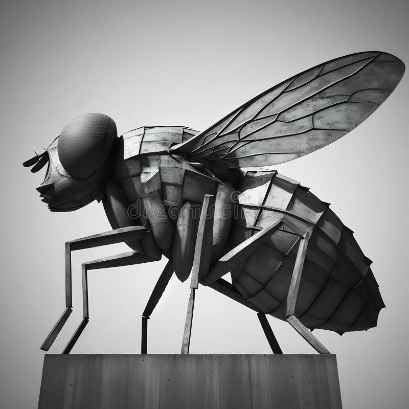 Illustration with Artistic Details of a Fly Stock Image - Image of ...