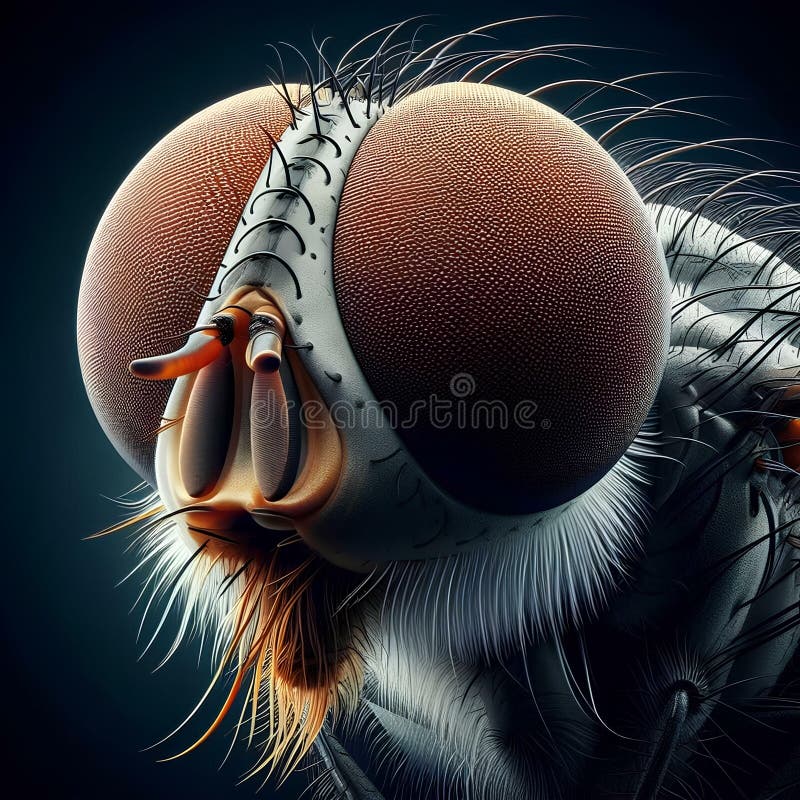 Illustration with Artistic Details of a Fly Stock Image - Image of ...