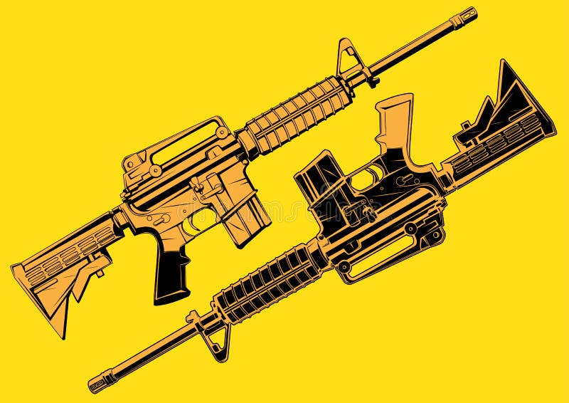 Illustration Assault Riffle Stock Illustration - Illustration of riffle ...