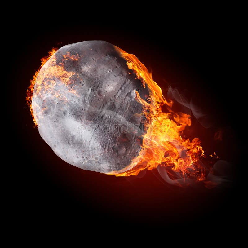 Objects on fire stock illustration. Illustration of asteroid - 29880681
