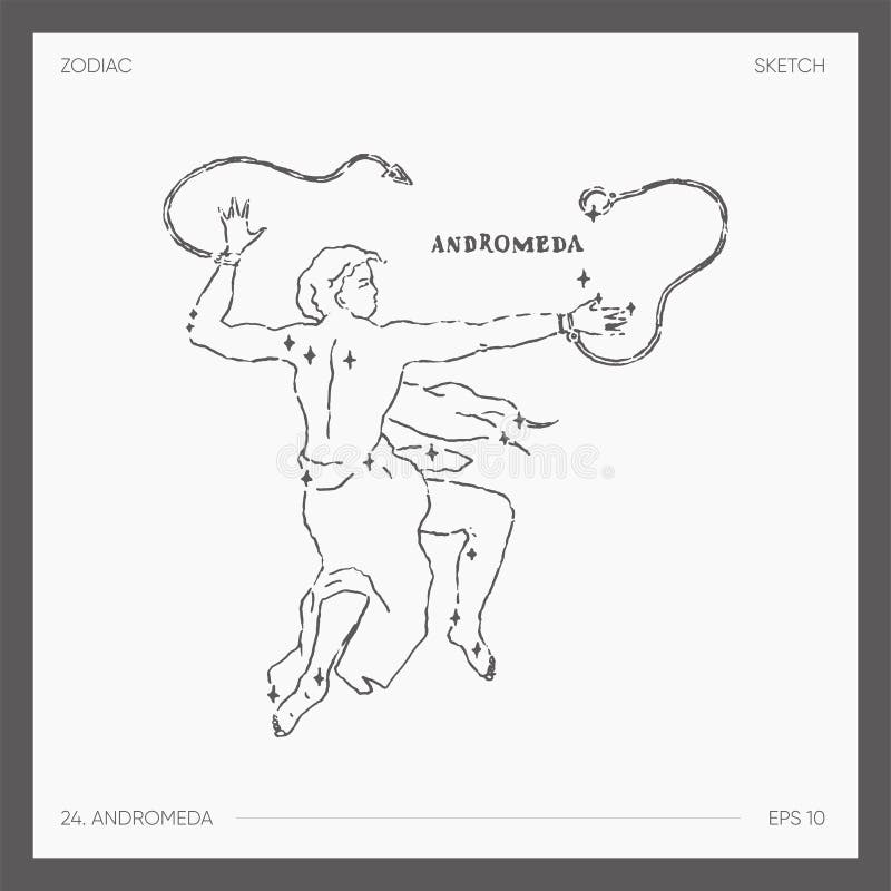 Illustration of Astrological Zodiac Andromeda Stock Vector ...