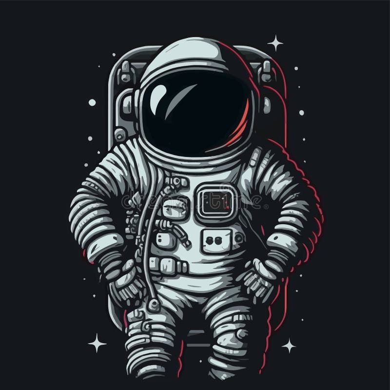 Illustration of an Astronaut into the Space for Logo or Mascot Stock ...