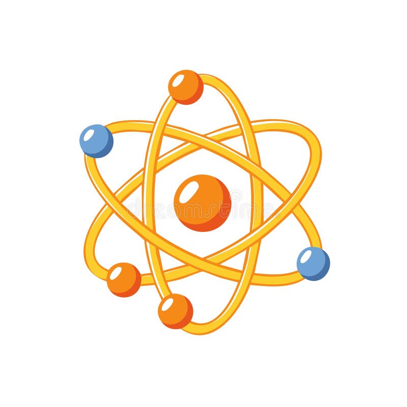 Illustration of an Atom, Molecules with Nucleus, Electrons and Orbitals ...