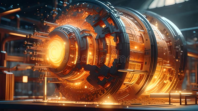 Illustration of Atomic Level Representation of the Nuclear Fusion ...