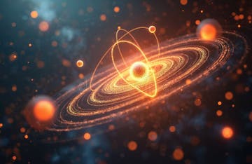 Illustration of Atomic Model, Representing the Structure of an Atom ...