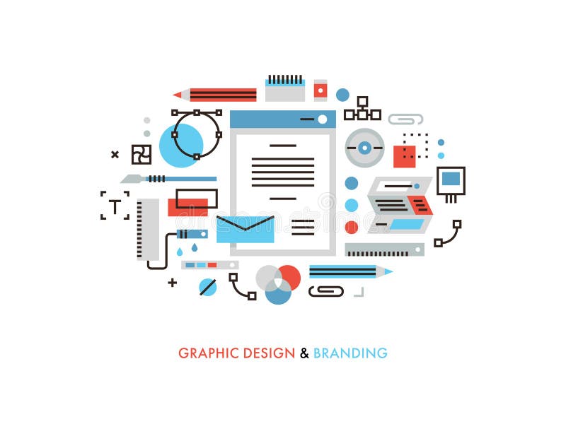 Illustration Au Trait Plat Conception Graphique Illustration de Vecteur ...