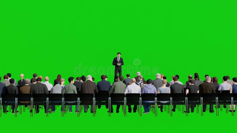 Audience Sitting on Green Screen Background Stock Video - Video of ...