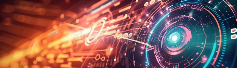 Illustration of an Automation System Icon with a Bright Dynamic Theme ...