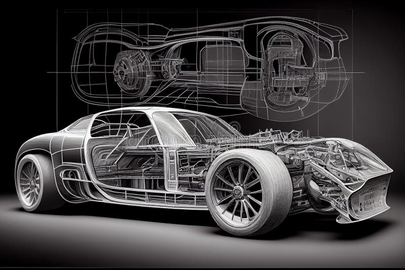 An Illustration of Automotive Concept Development Drawing, AI-generated ...