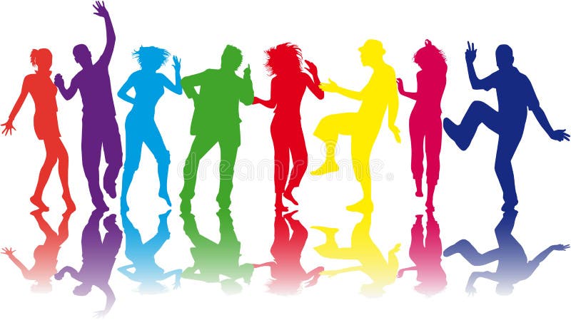 Gamla M?nniskor Dansa Olika äldre Tecknad Filmtecken Som Dansar En ...