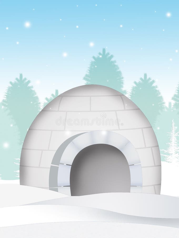 Illustration av en igloo vektor illustrationer. Illustration av ...
