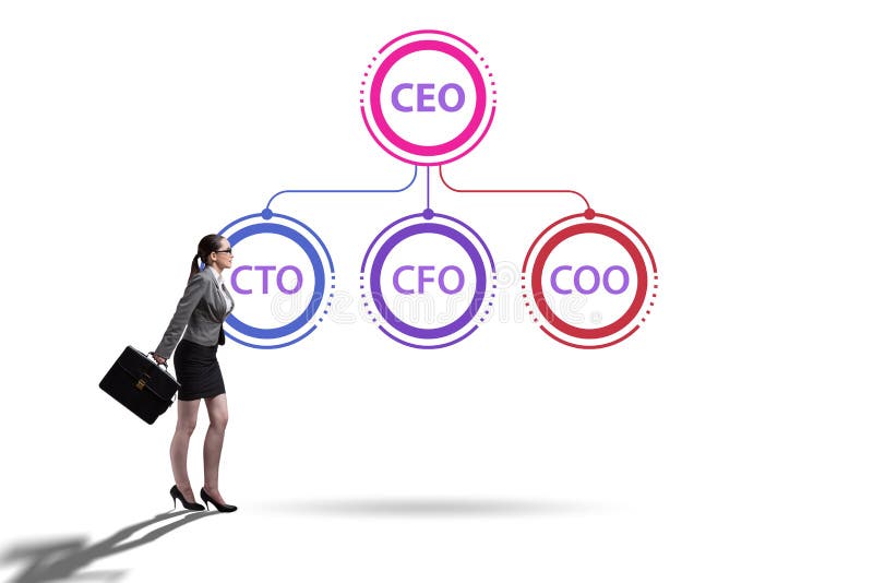 Illustration Av Organisationsschemat Med Olika Chefer Fotografering för ...
