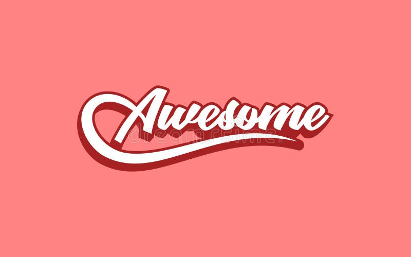 Illustration of the Awesome Retro Lettering Text. Pop Art Style ...