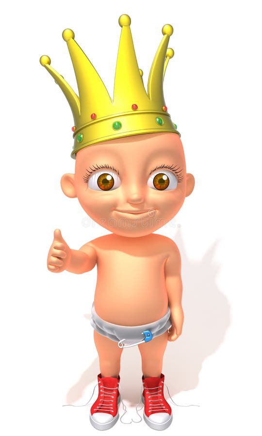 Illustration Baby-Jake Kings 3d Stock Abbildung - Illustration von ...